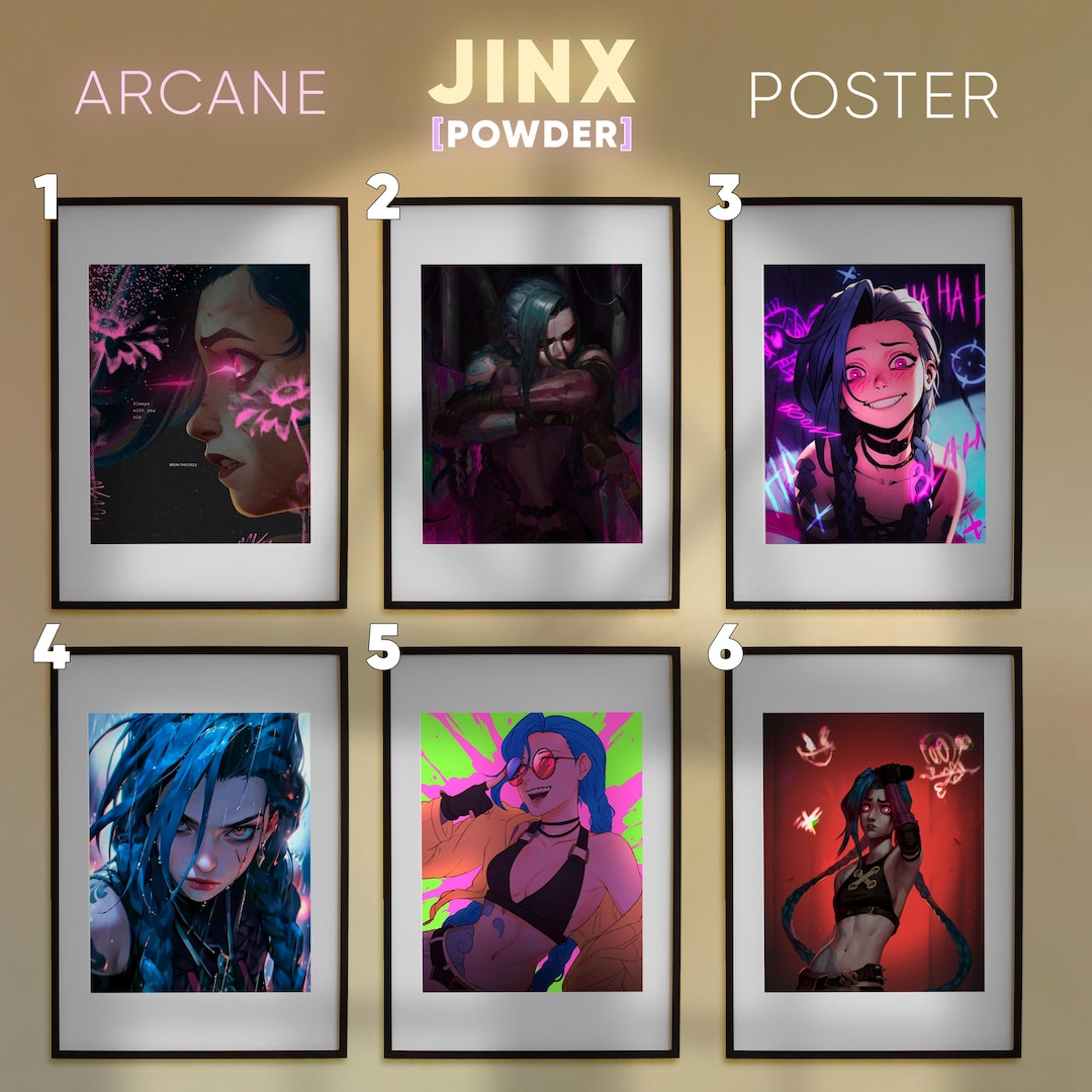 Arcane Jinx Poster Stunning Jinx Arcane Wall Art Powder to Jinx ...