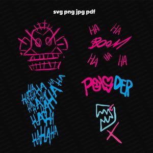 Jinx Graffiti Art Bundle | Arcane-inspired Digital Download | 5 SVG ...