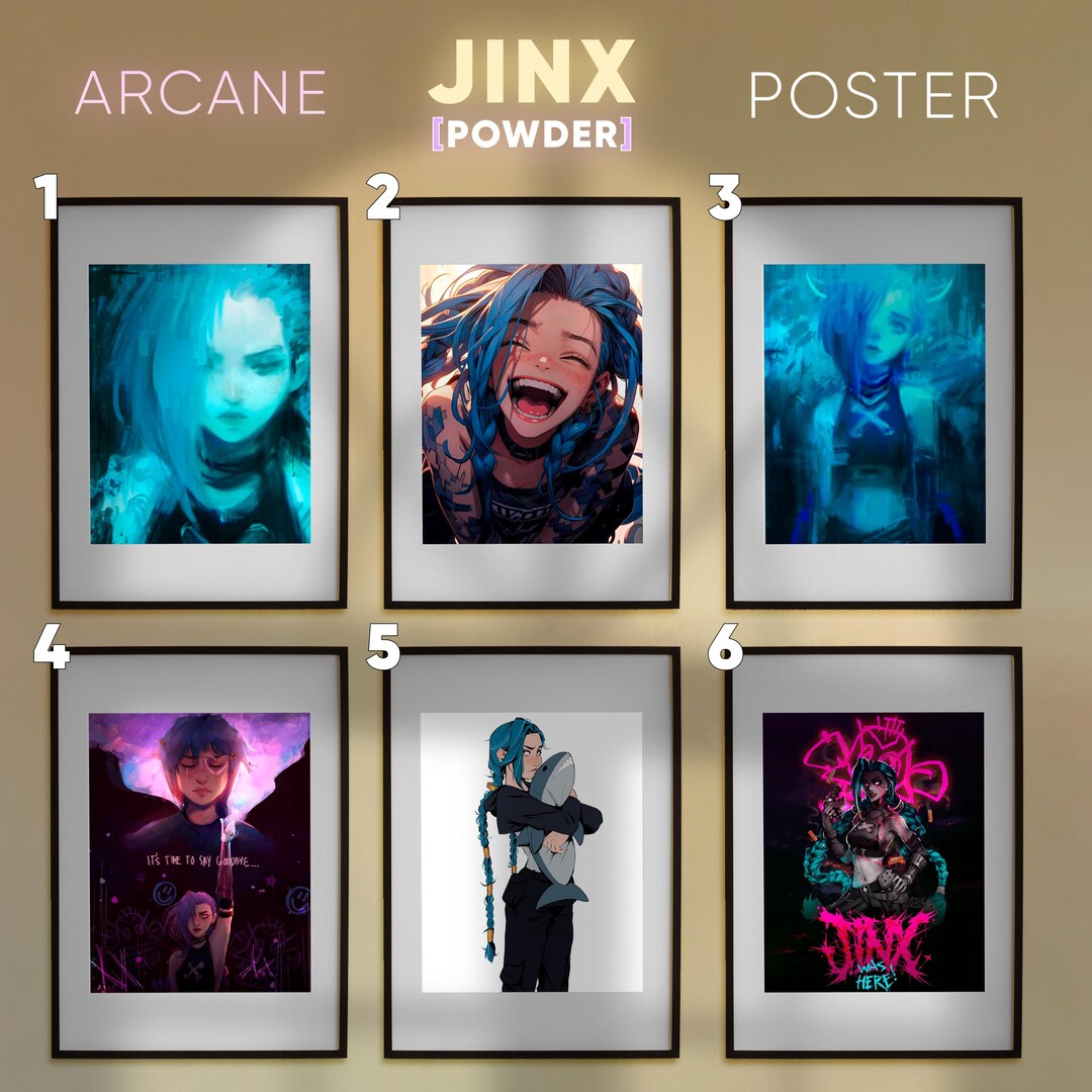 Arcane Jinx Poster Lebendige Jinx Arcane Wandkunst Atemberaubendes ...