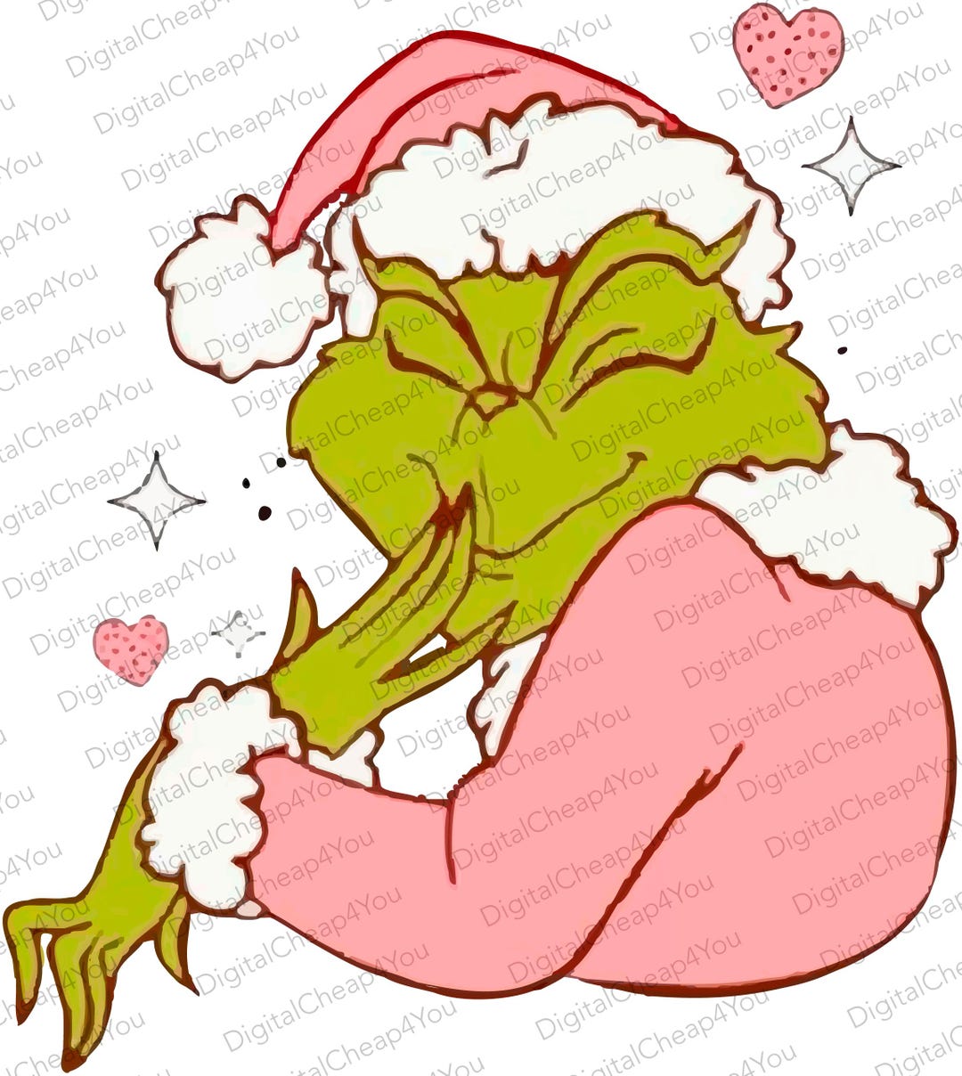 Pink Grinch Lady Christmas SVG Cute & Sassy Holiday Digital Design for ...
