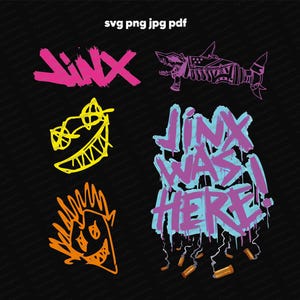Jinx Graffiti SVG Bundle: Arcane-inspired Street Art (digital Download ...