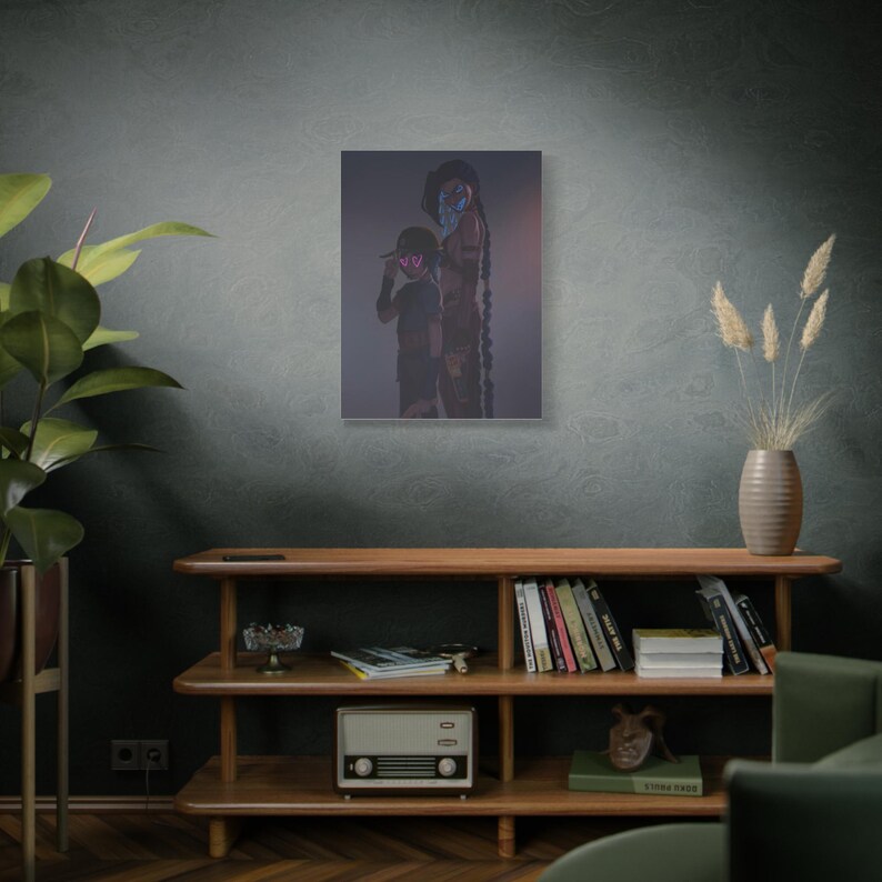 Jinx and Powder Poster Neon Graffiti Art Print Arcane-inspired Wall ...