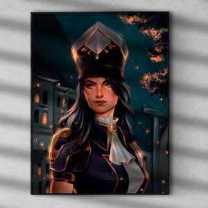 Arcane Caitlyn Poster - League of Legends Art - Arcane Wall Decor ...