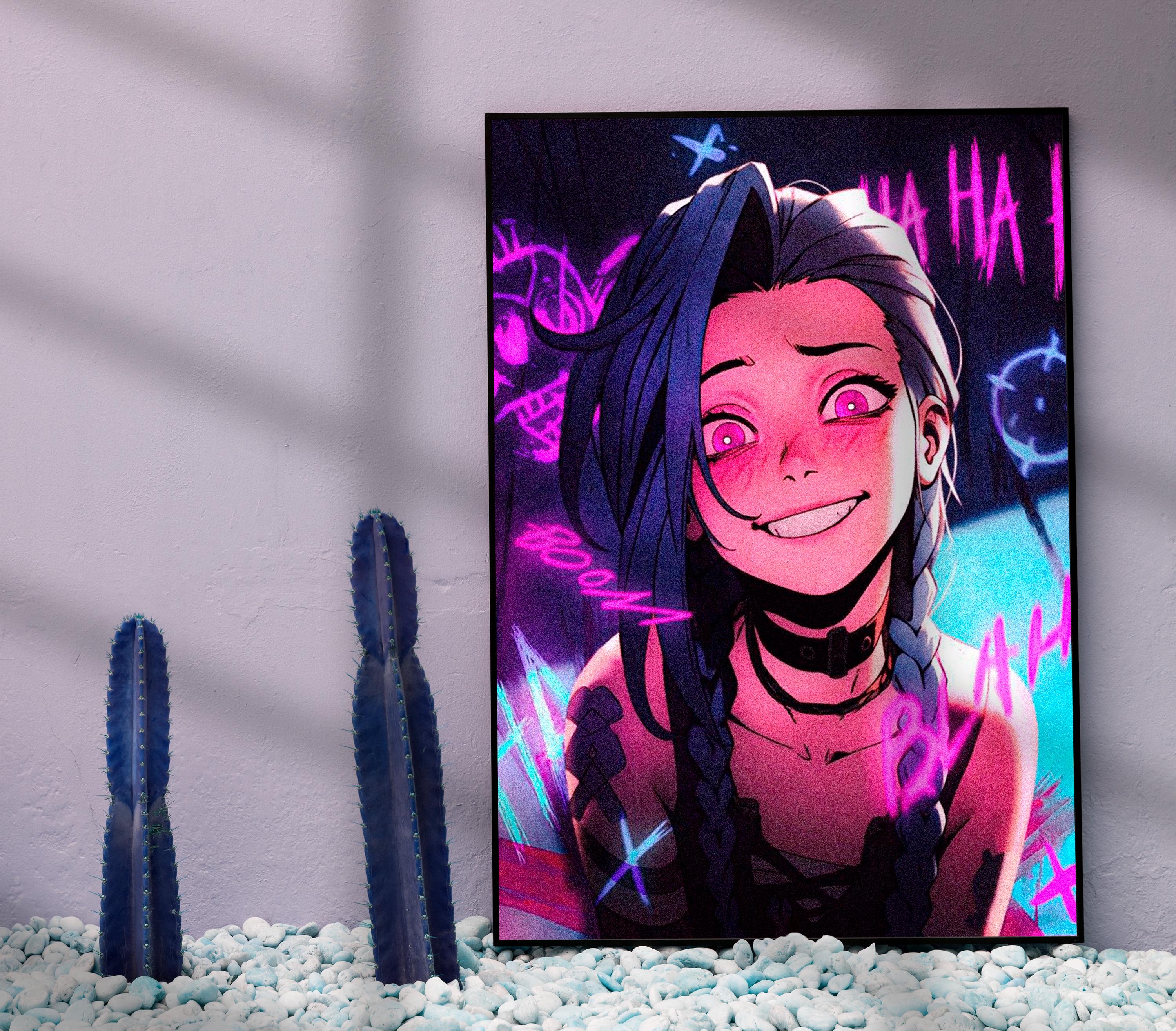 Arcane Jinx Poster Stunning Jinx Arcane Wall Art Powder to Jinx ...
