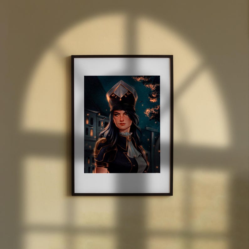 Arcane Caitlyn Poster League of Legends Art Arcane Wall Decor Caitlyn ...