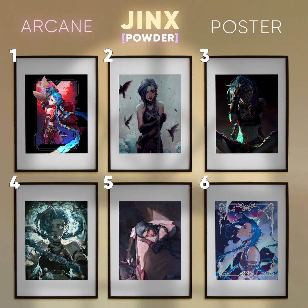 Jinx Poster Arcane Arcane Jinx Wall Art Jinx and Ekko Fan Art Jinx ...