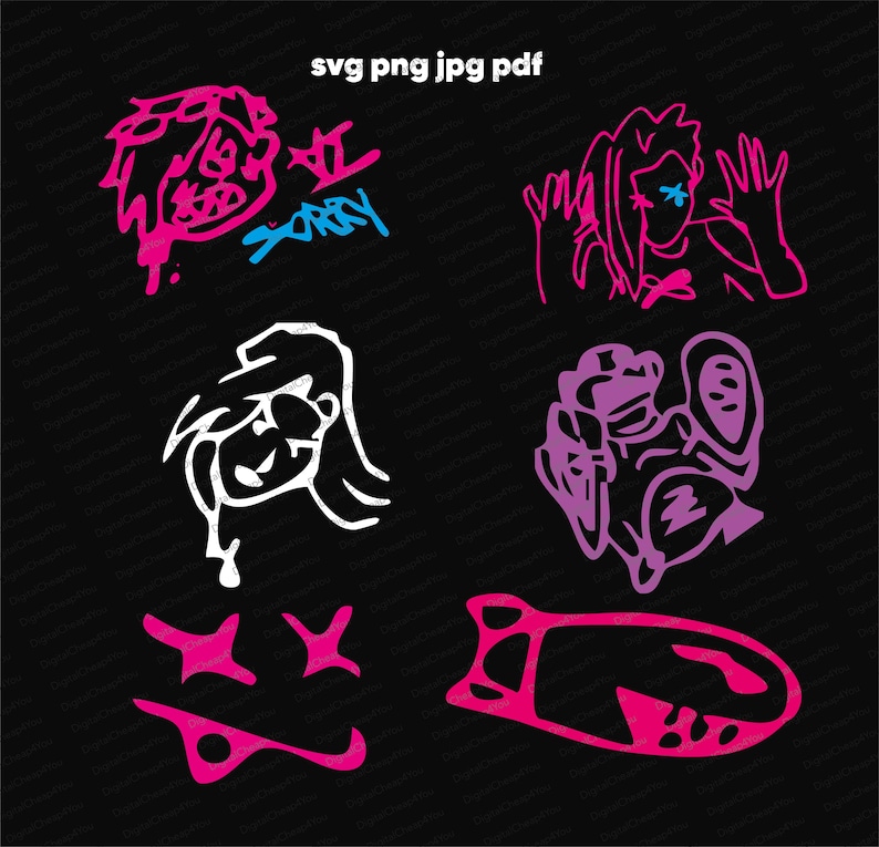 Arcane Jinx Graffiti SVG Bundle Digital Download 5 SVG, Png, Jpg, Pdf ...