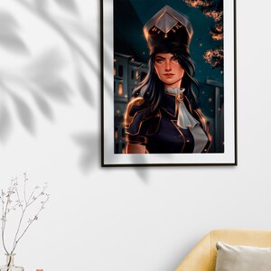 Arcane Caitlyn Poster - League of Legends Art - Arcane Wall Decor ...