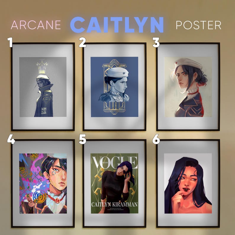 Arcane Caitlyn Poster - League of Legends Art - Arcane Wall Decor ...