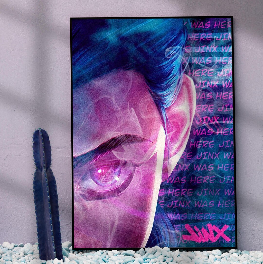 Jinx Arcane Wall Poster: Neon 'jinx Was Here' Premium Print, Perfect ...