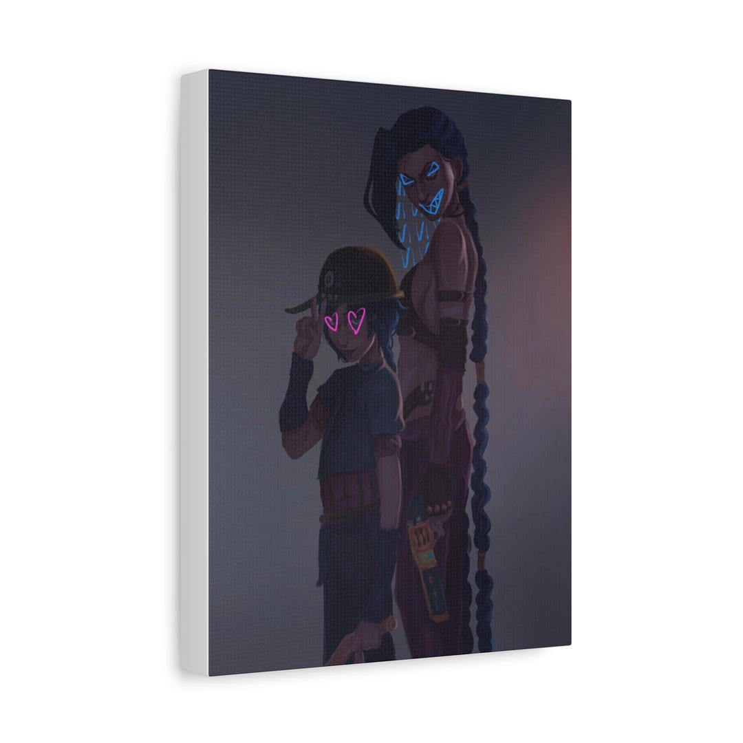 Jinx and Powder Poster Neon Graffiti Art Print Arcane-inspired Wall ...