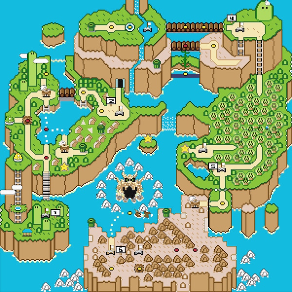 Super Mario Map Embroidery - Etsy