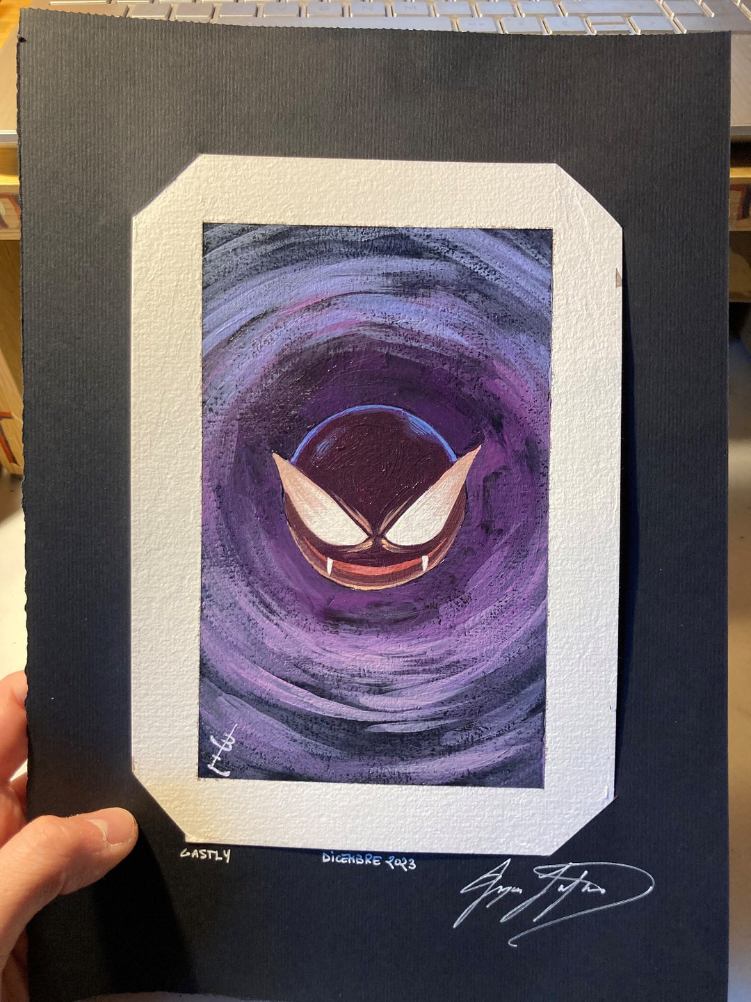 Pokemon Gastly Fan Art Painted With Acrylics - Etsy