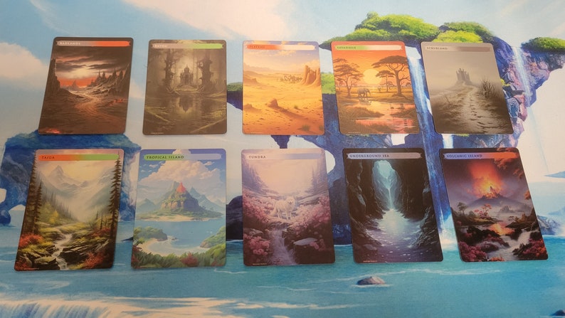 MTG Original Dual Land Proxies, Foil Textless Dual Lands for Magic the ...