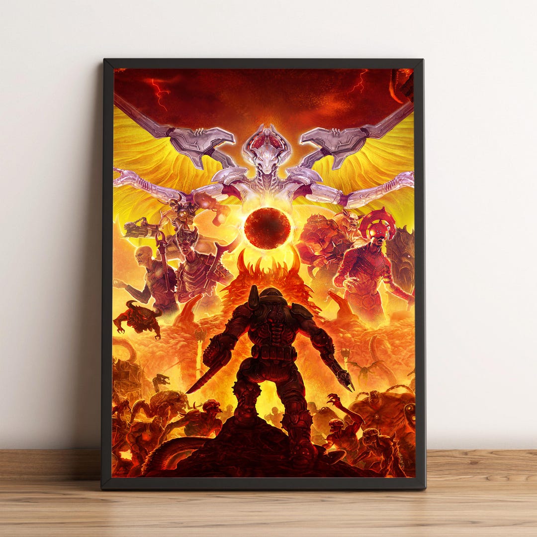 Doom Eternal Poster, Game Print, Wall Art, Home Decor, Gift for Gamers ...