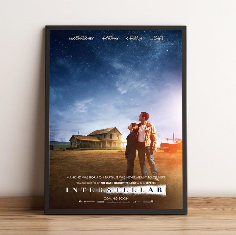 Interstellar Poster, Movie Print, Wall Art, Home Decor, Gift for Film ...