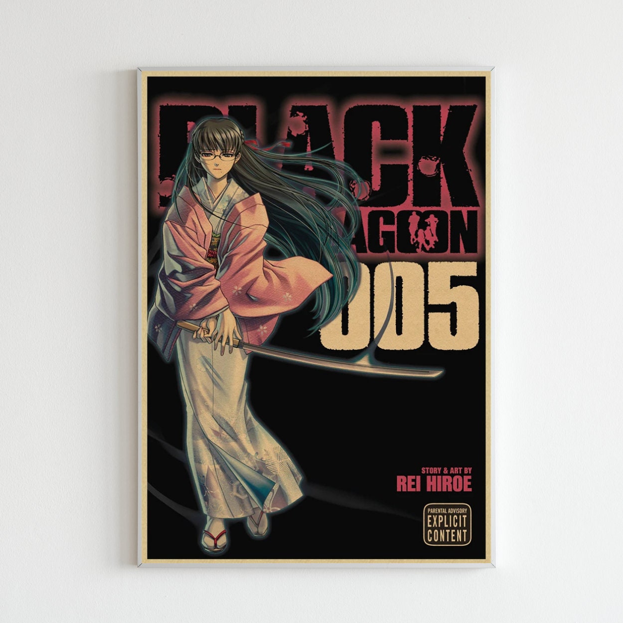 Black Lagoon Retro Poster, Revy Wall Art, Anime Vintage Print, Gift for ...