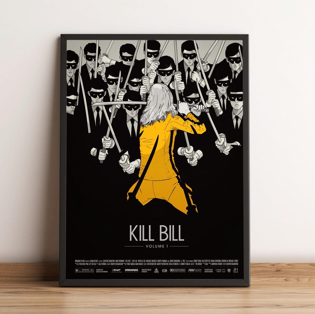 Kill Bill Poster, Movie Print, Wall Art, Home Decor, Gift for Film Fans ...