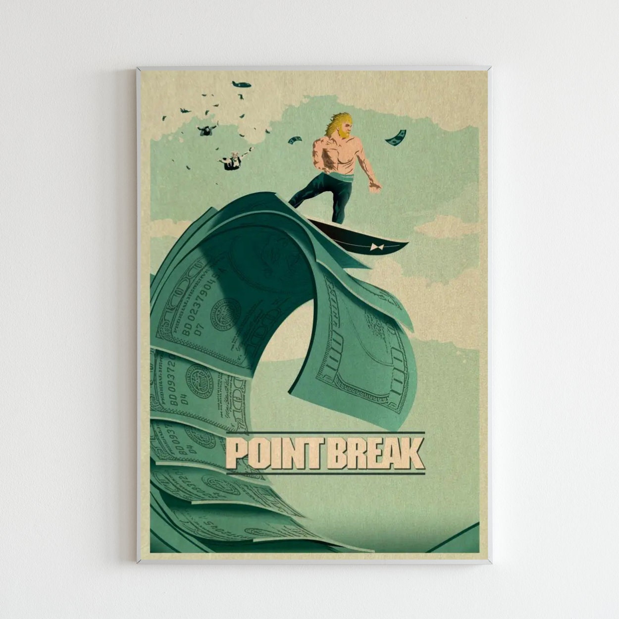 Point Break Retro Poster, Johnny Utah Wall Art, Action Film Vintage ...