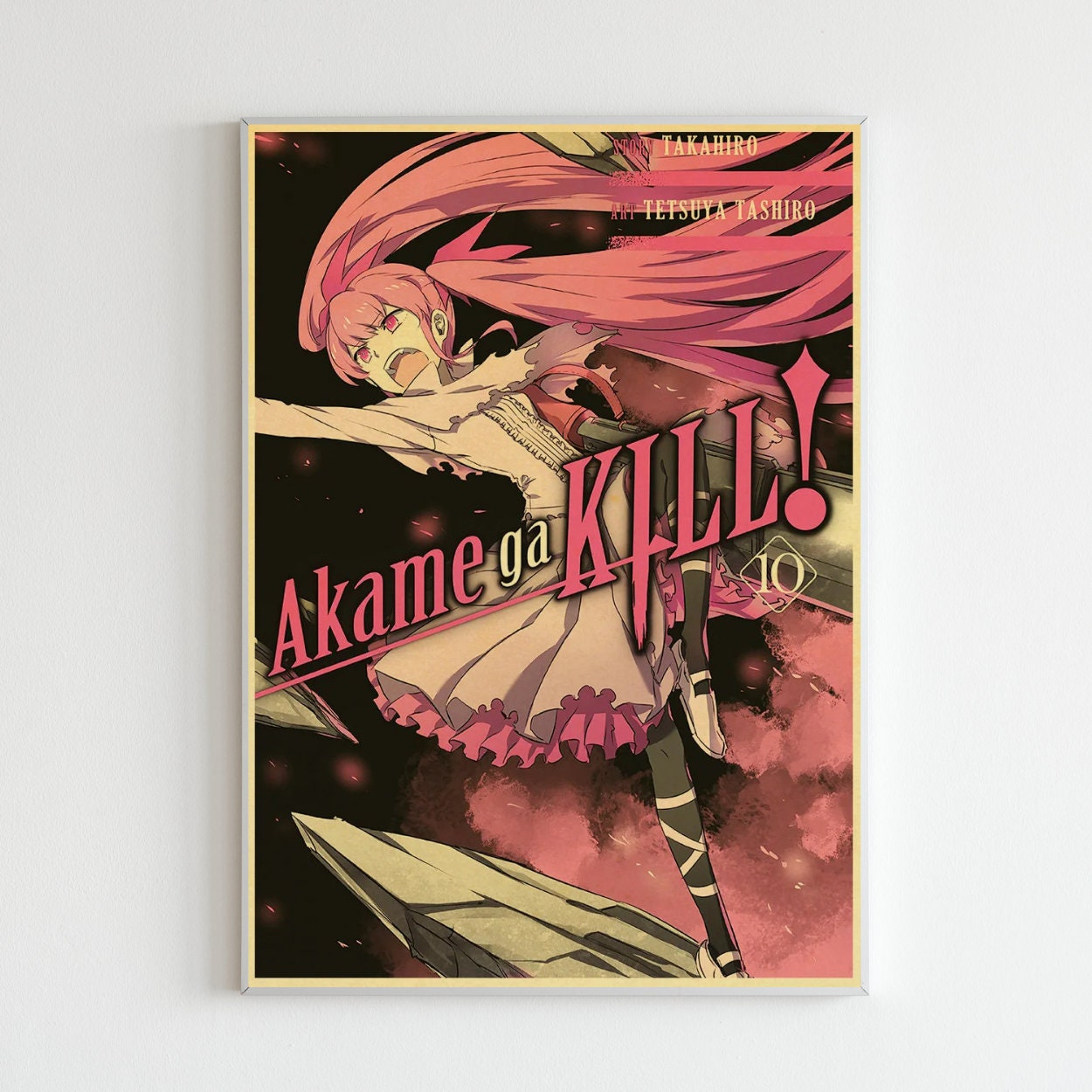 Akame Ga Kill Retro Poster Akame Wall Art Anime Vintage - Etsy