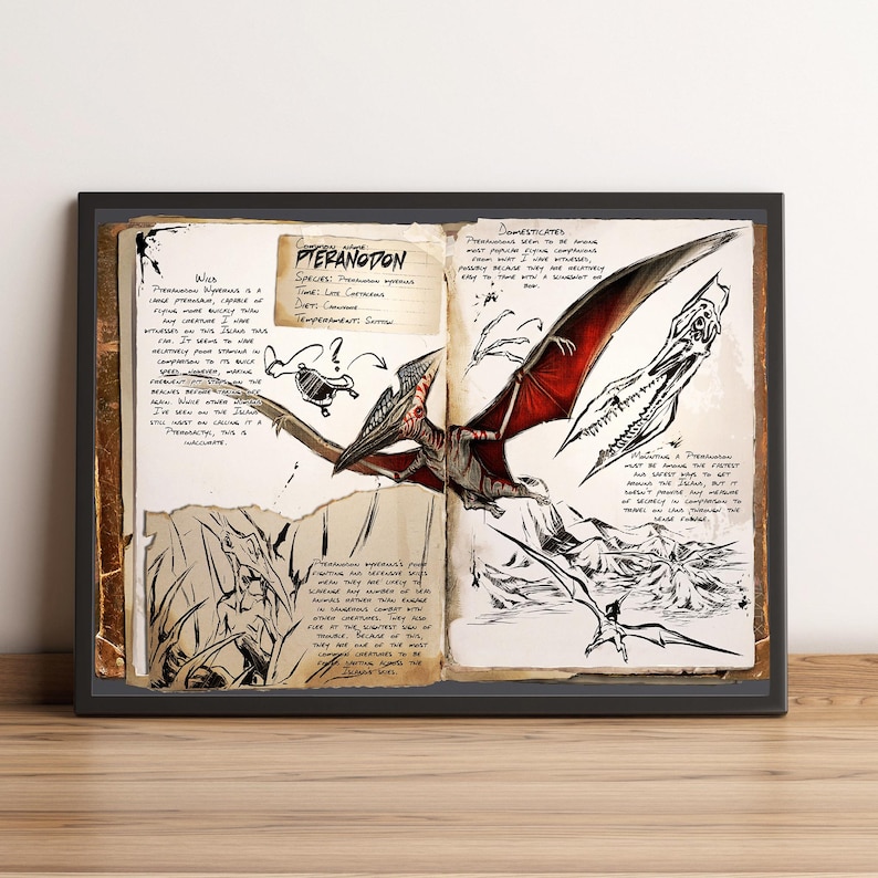 ARK Survival Dossiers Poster, Game Print, Wall Art, Home Decor, Gift ...