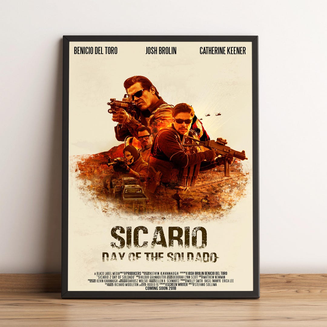 Sicario Poster, Movie Print, Wall Art, Home Decor, Gift for Film Fans ...
