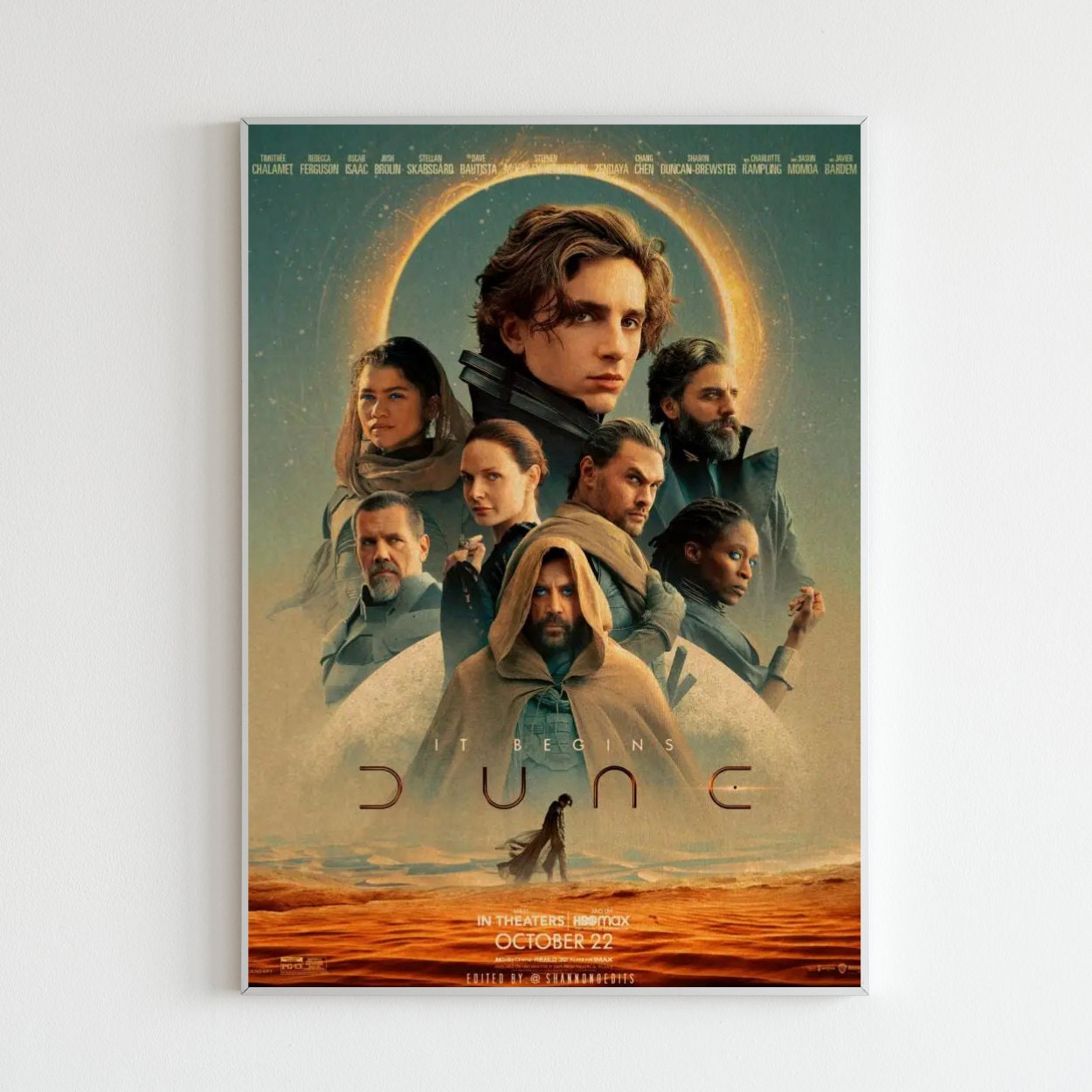 Dune Retro Poster, Timothée Chalamet Wall Art, Sci-fi Film Vintage ...