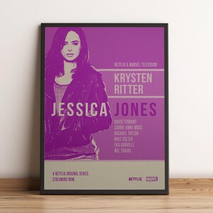 Jessica Jones Poster, TV Series Print, Wall Art, Home Decor, Gift for ...