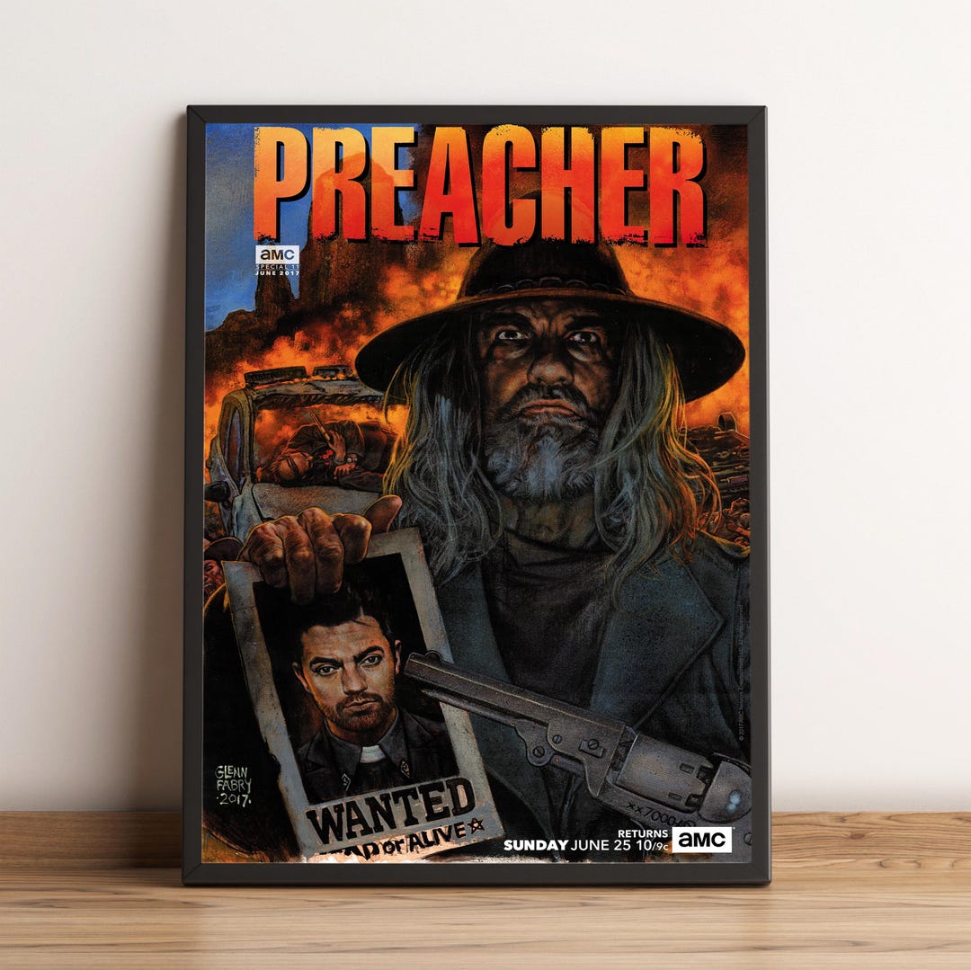 Preacher Poster, TV Series Print, Wall Art, Home Decor, Gift for TV ...