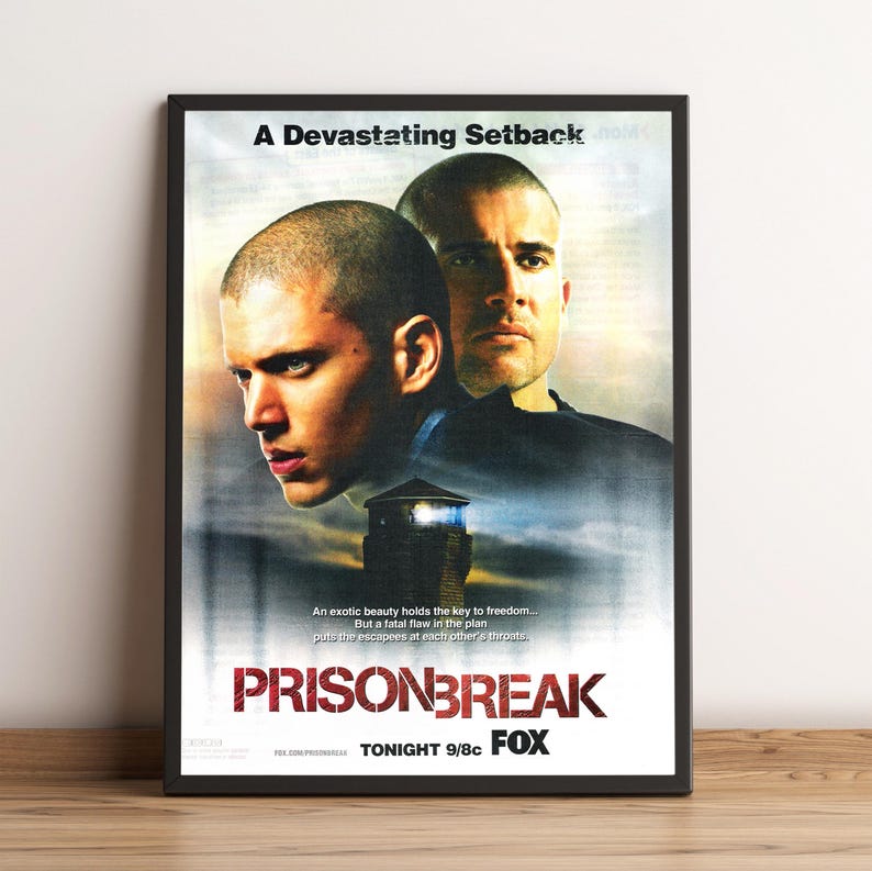 Prison Break Poster, TV Series Print, Wall Art, Home Decor, Gift for TV ...