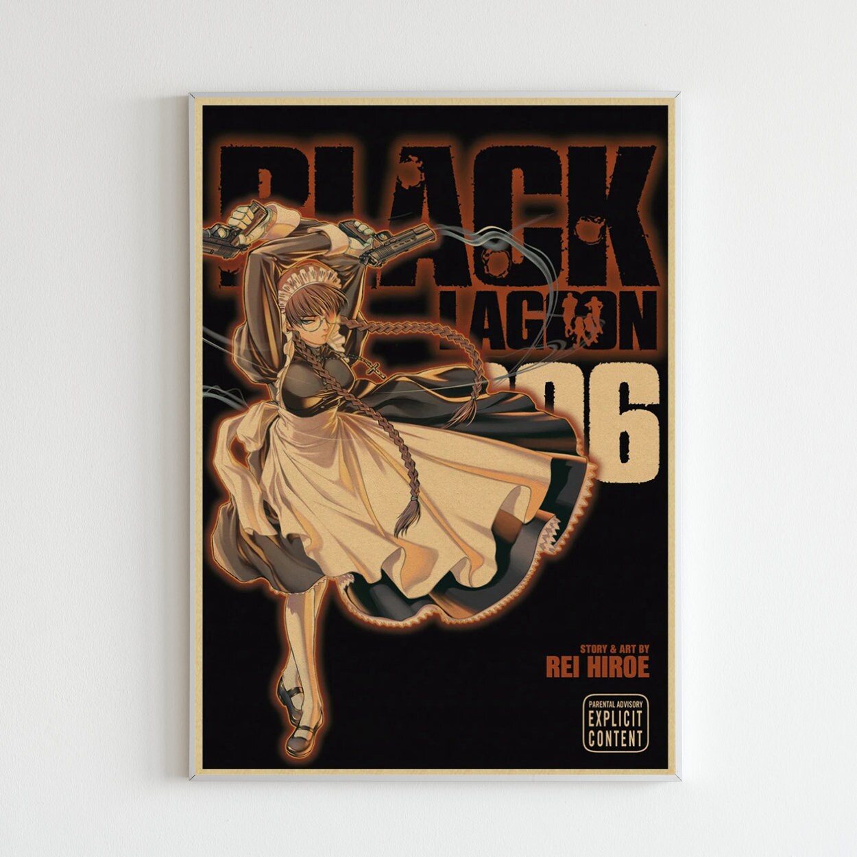 Black Lagoon Retro Poster, Revy Wall Art, Anime Vintage Print, Gift for ...