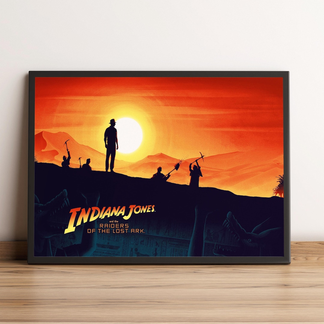 Indiana Jones Poster, Movie Print, Wall Art, Home Decor, Gift for Film ...