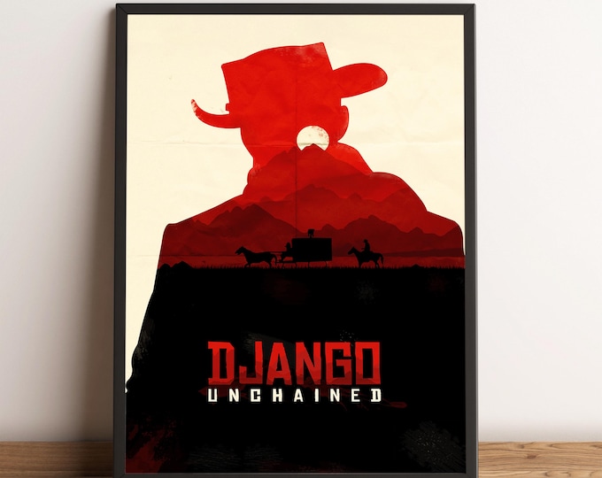Django Unchained Poster, Movie Print, Wall Art, Gift for Film Fans - Etsy