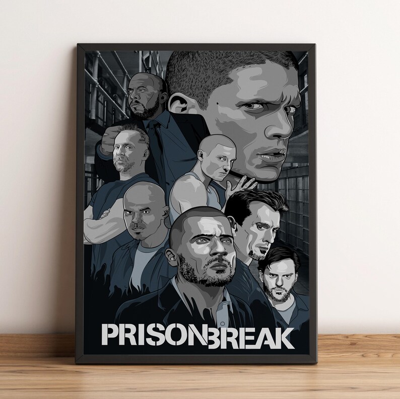 Prison Break Poster, TV Series Print, Wall Art, Home Decor, Gift for TV ...