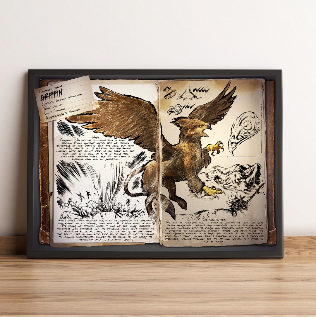 ARK Survival Dossiers Poster, Game Print, Wall Art, Home Decor, Gift ...