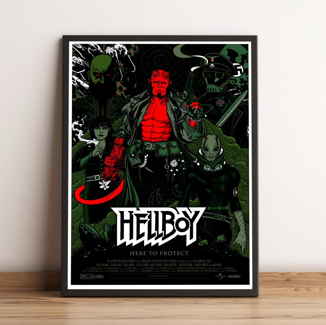 Hellboy Poster, Movie Print, Wall Art, Home Decor, Gift for Film Fans ...