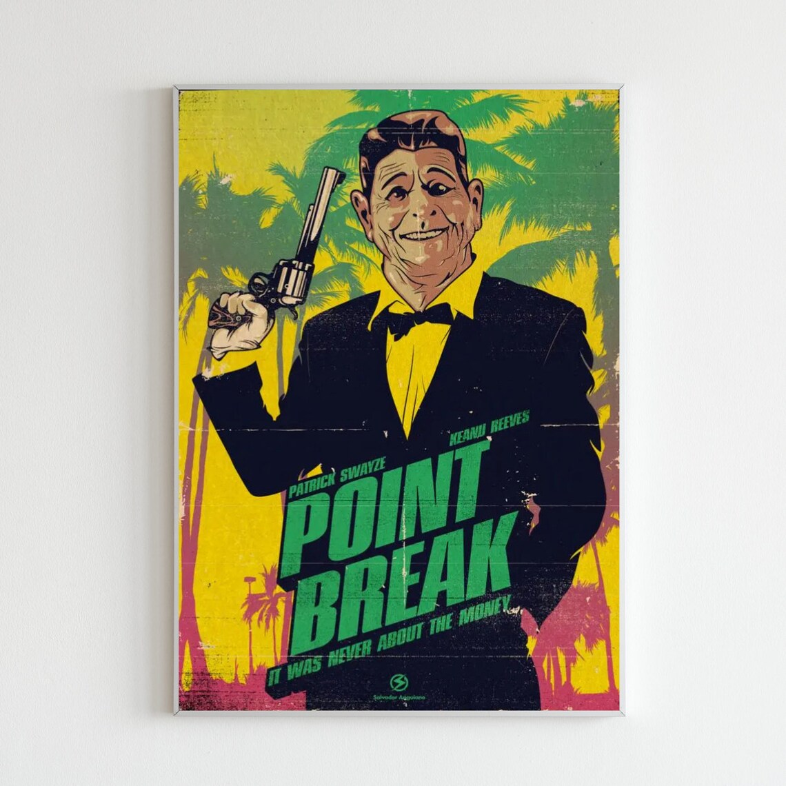 Point Break Retro Poster, Johnny Utah Wall Art, Action Film Vintage ...