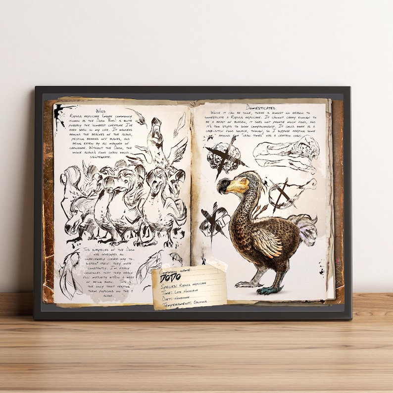 ARK Survival Dossiers Poster, Game Print, Wall Art, Home Decor, Gift ...
