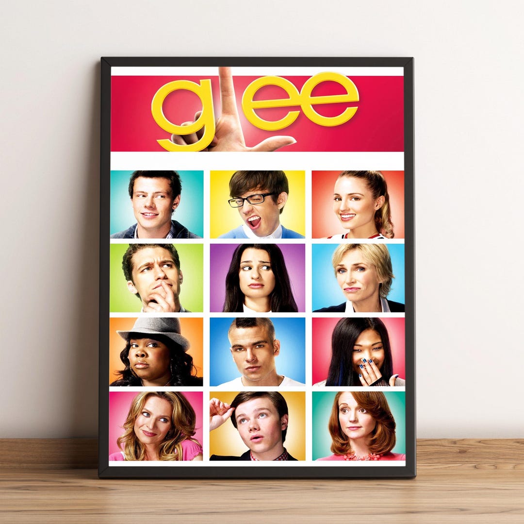 Glee Poster, TV Series Print, Wall Art, Home Decor, Gift for TV Show ...