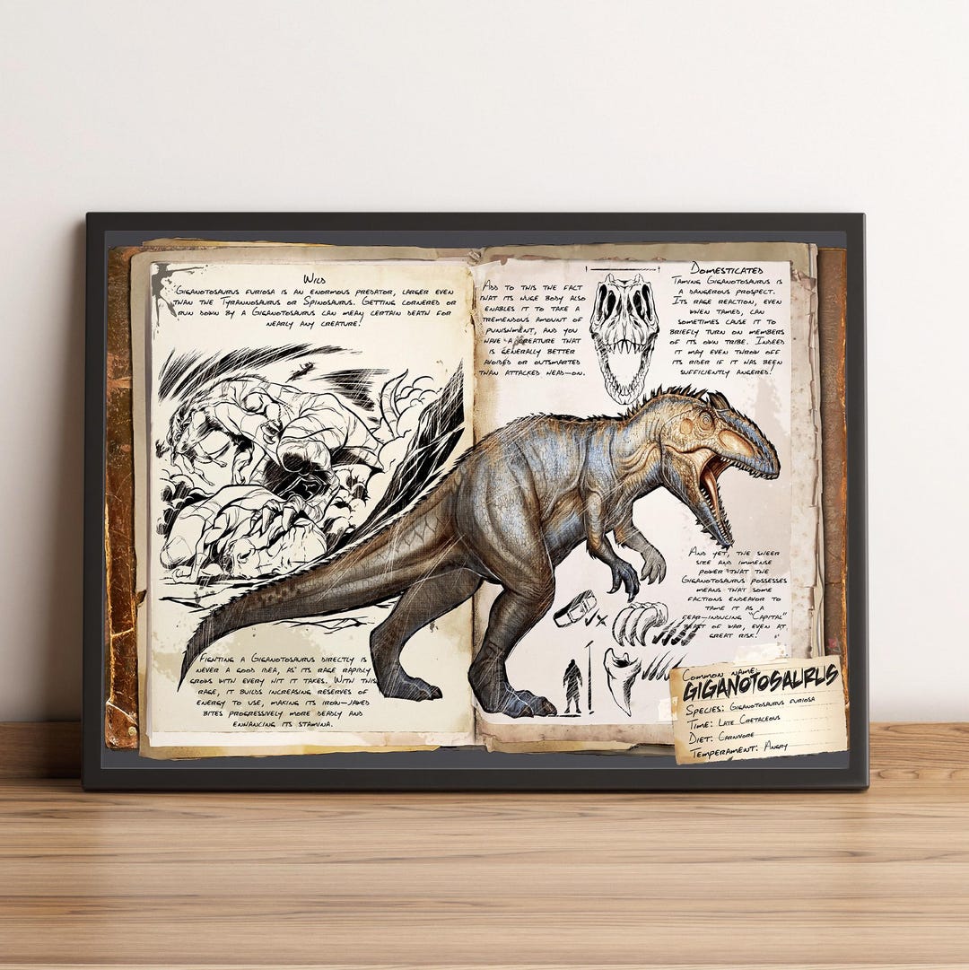 ARK Survival Dossiers Poster, Game Print, Wall Art, Home Decor, Gift ...