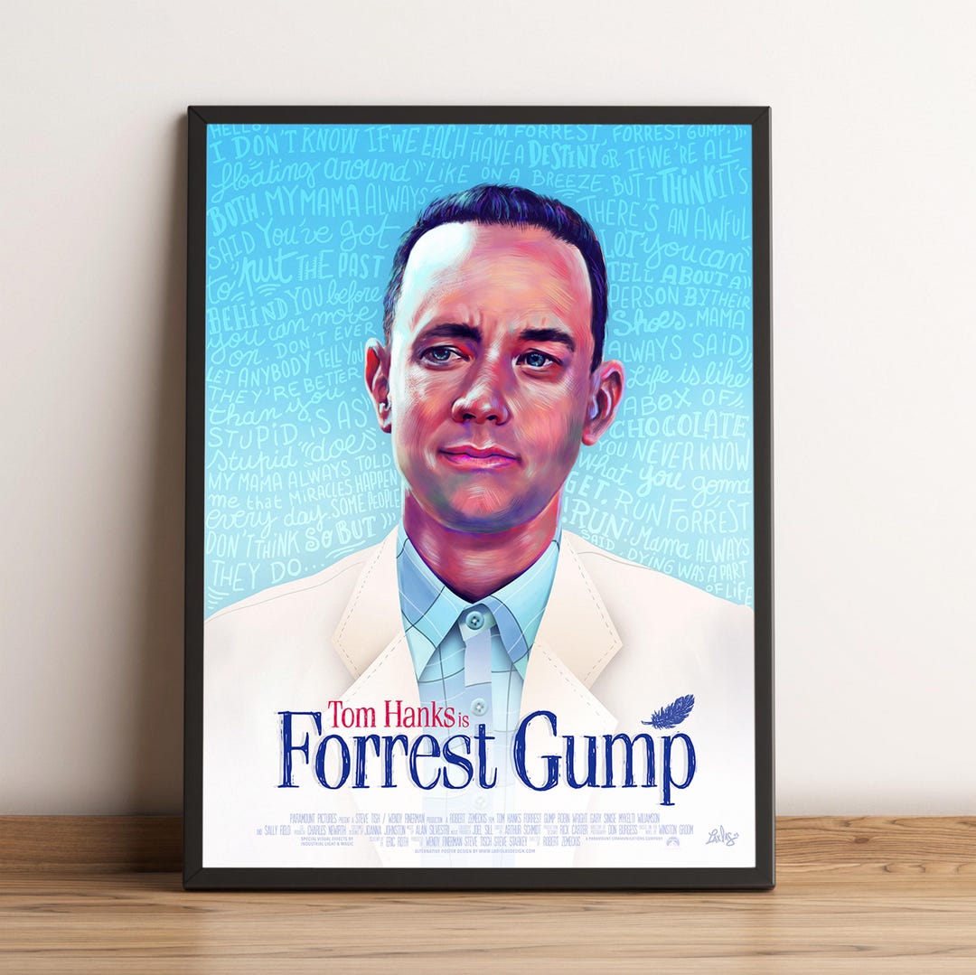Forrest Gump Poster, Movie Print, Wall Art, Home Decor, Gift for Film ...