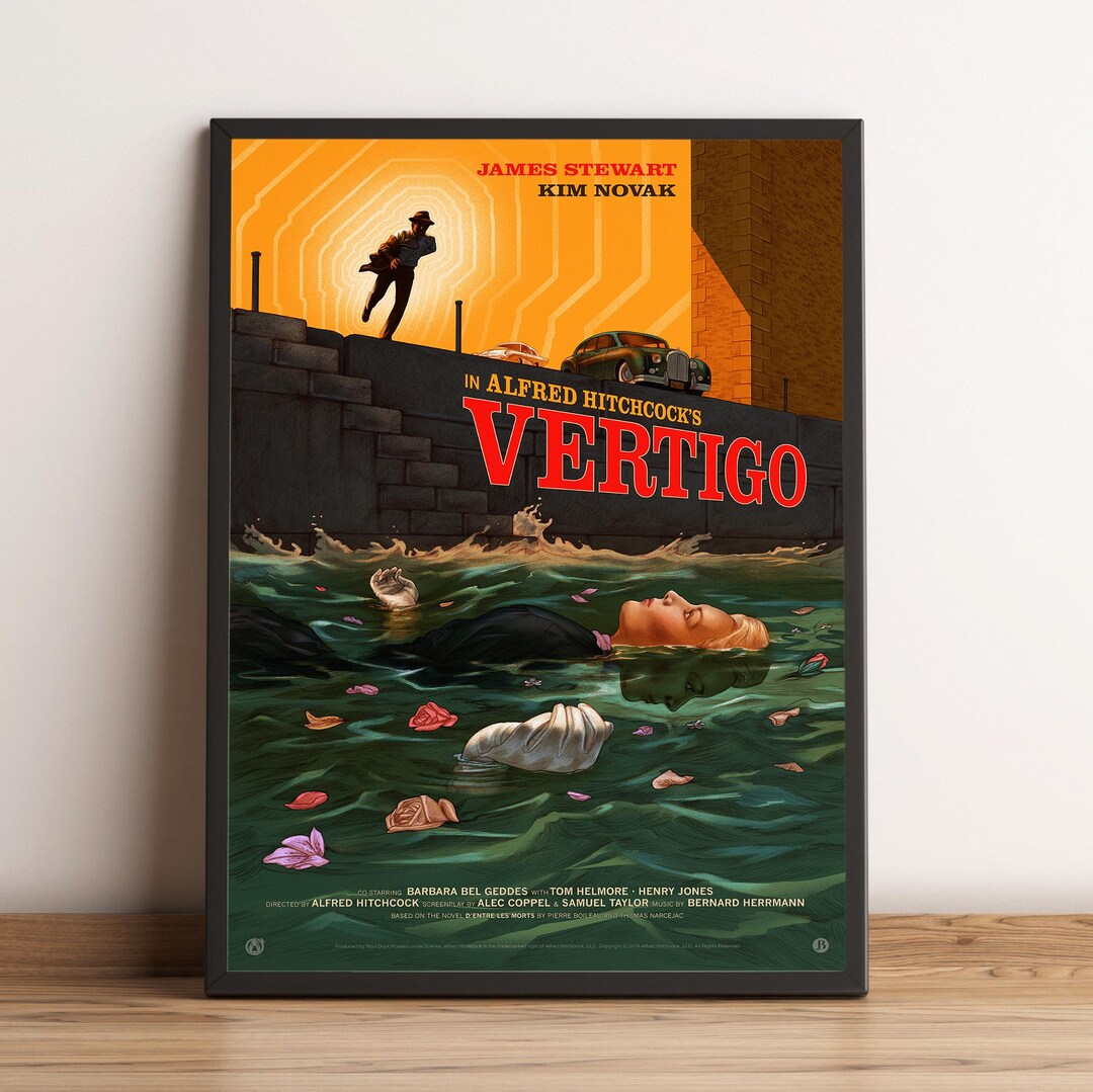 Vertigo Poster, Movie Print, Wall Art, Home Decor, Gift for Film Fans ...