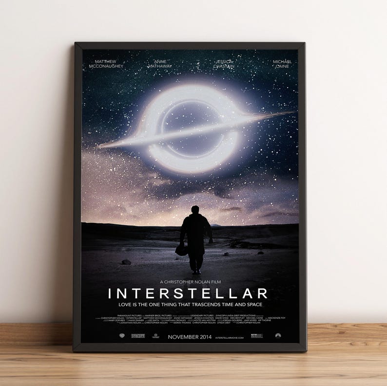 Interstellar Poster, Movie Print, Wall Art, Home Decor, Gift for Film ...