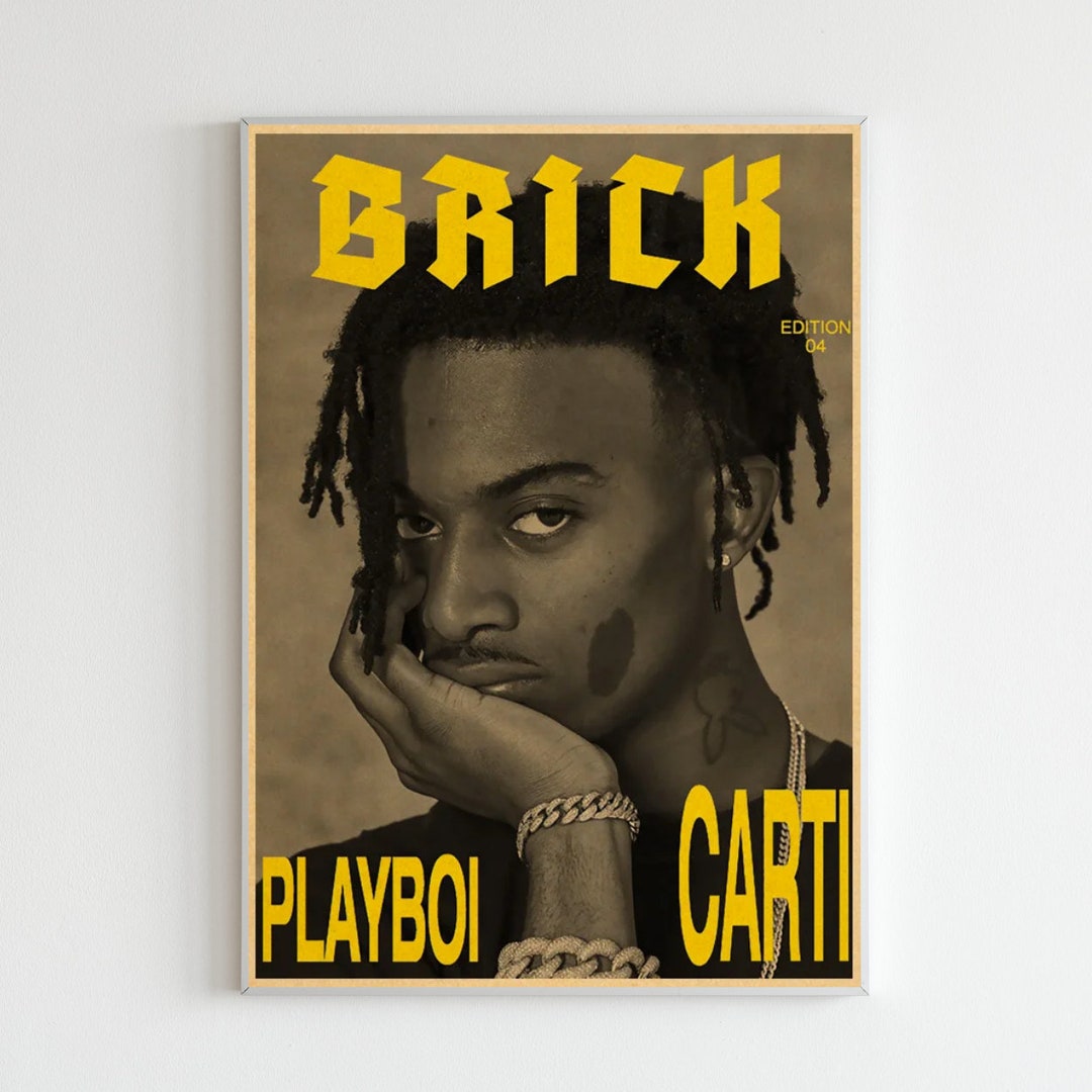 Playboi Carti Retro Poster, Playboi Carti Wall Art, Famous Rapper ...