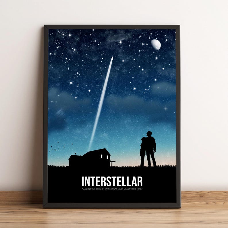 Interstellar Poster, Movie Print, Wall Art, Home Decor, Gift for Film ...