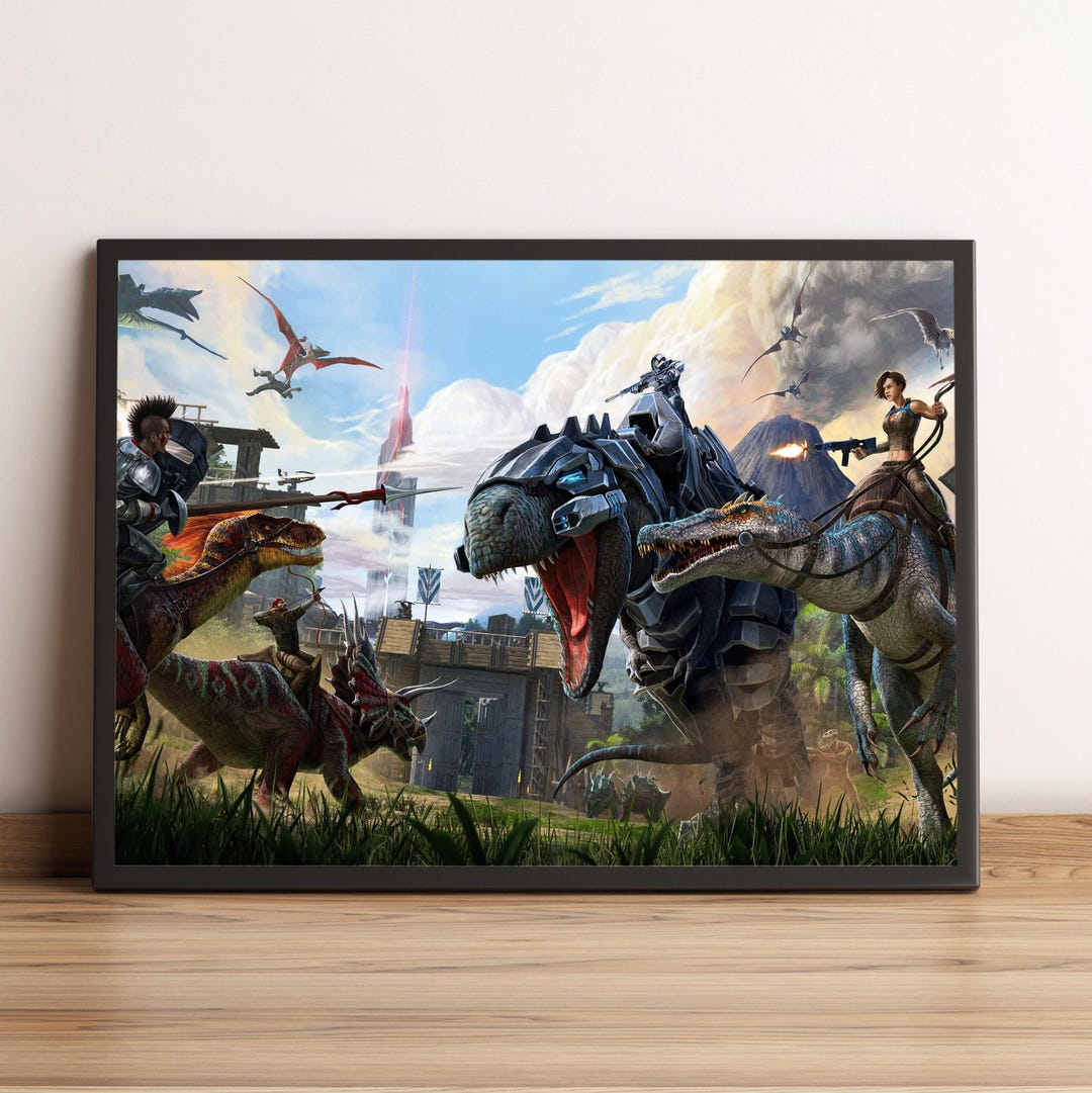 ARK Survival Evolved Poster, Game Print, Wall Art, Home Decor, Gift for ...