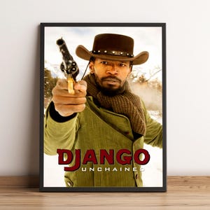 Django Unchained Poster, Movie Print, Wall Art, Home Decor, Gift for ...