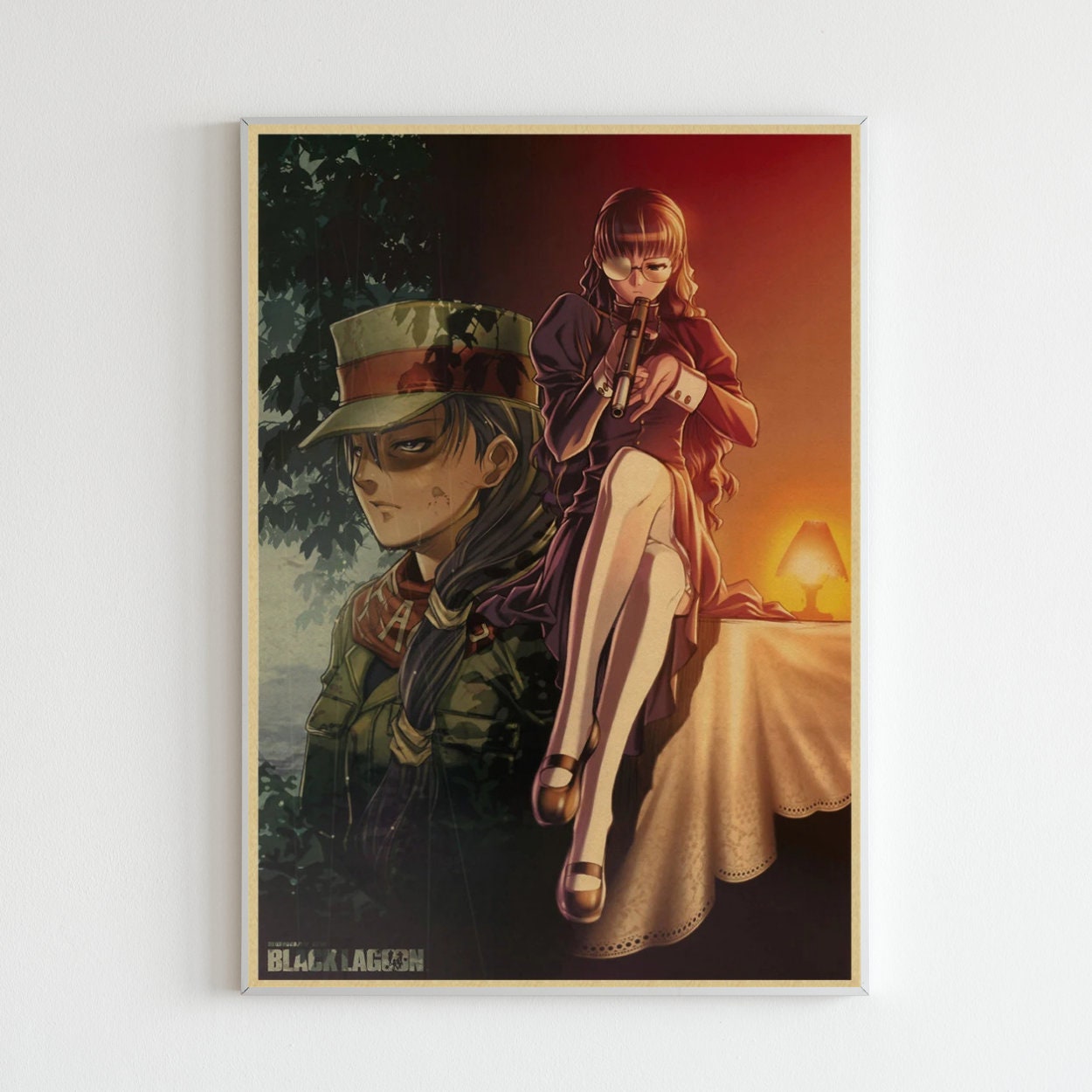 Black Lagoon Retro Poster, Revy Wall Art, Anime Vintage Print, Gift for ...