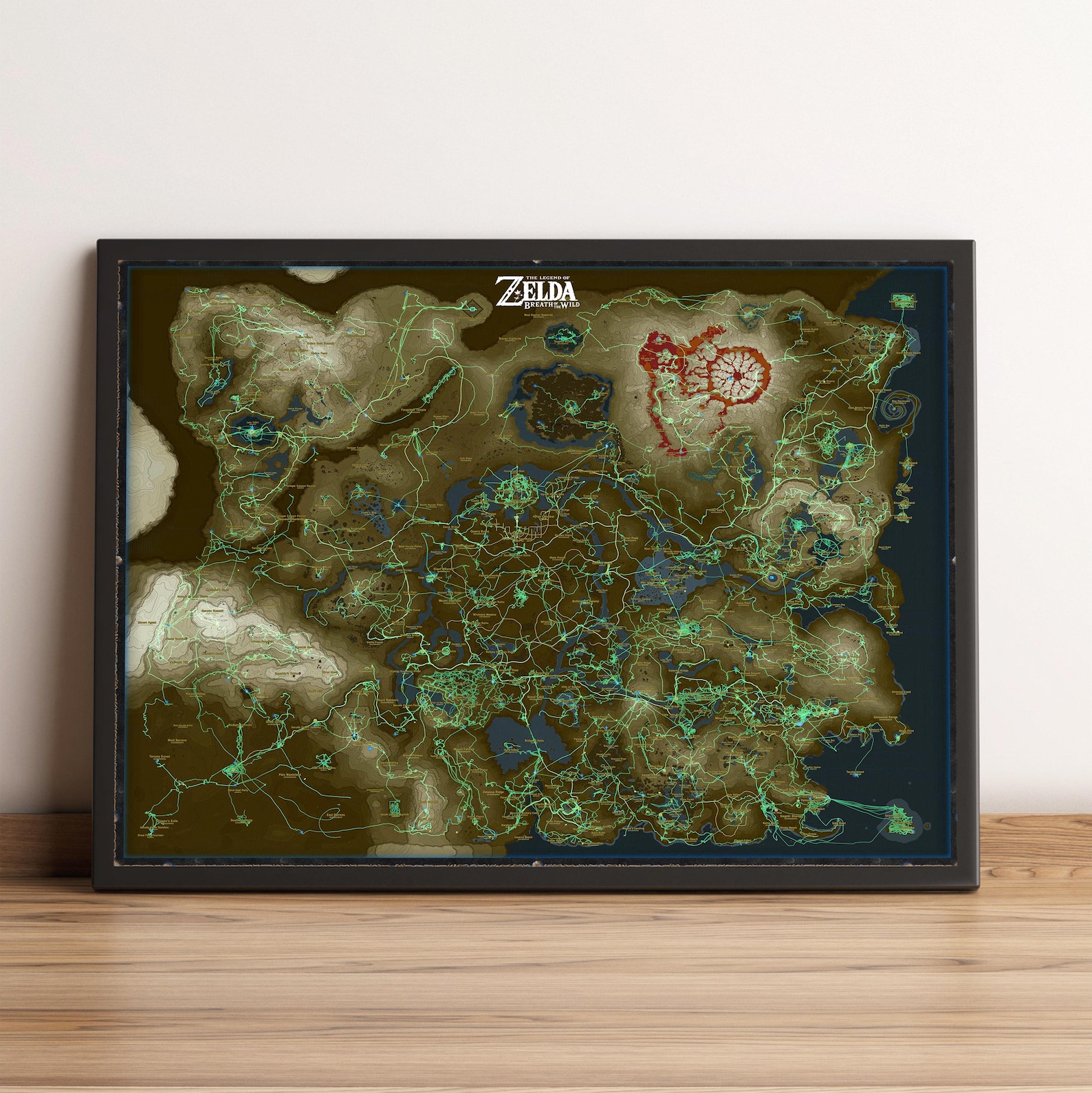 The Legend of Zelda Map Poster, Game Print, Wall Art, Home Decor, Gift ...