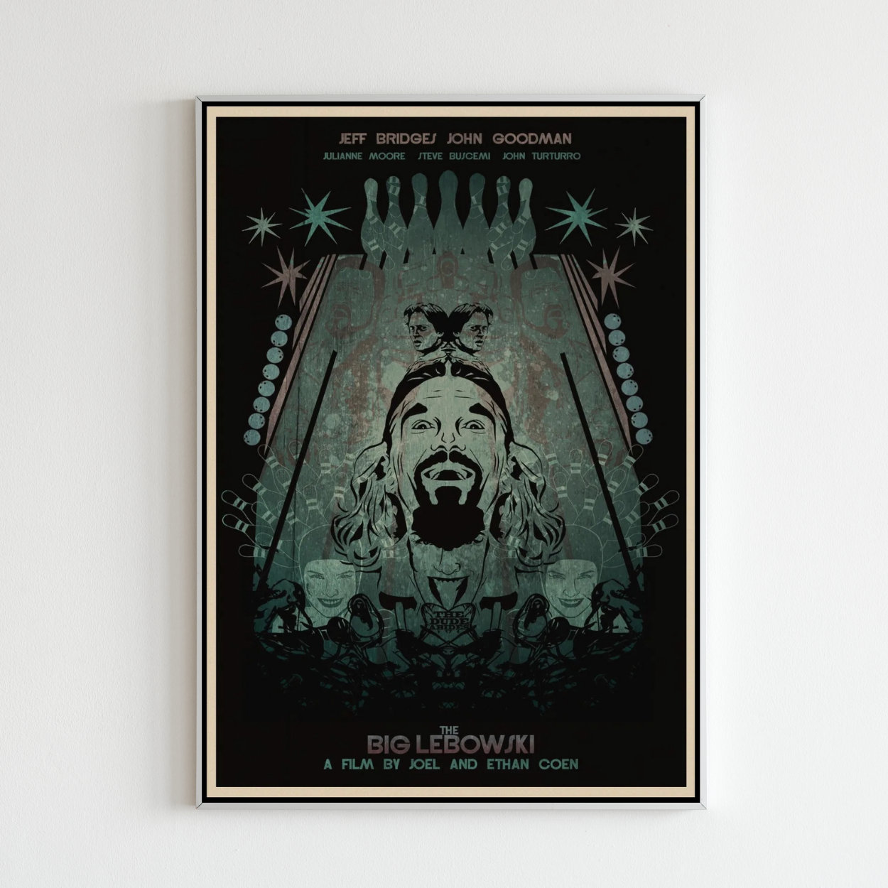 The Big Lebowski Retro Poster, Jeffrey Lebowski Wall Art, Comedy Film ...